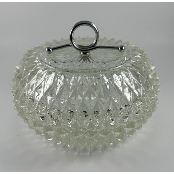 Dining | Vintage Art Deco Cut Crystal Sawtooth Pattern Candy Dish ...
